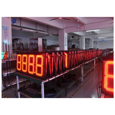 China LED Gas Price Sign with 8.888 Digit Format and Iron/Aluminum Casing in Red/Amber/Green/Blue/White Options for sale