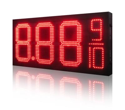 China Outdoor Waterproof LED Gas Price Sign with 8.88 9/10 Format and Customized Brightness in Iron/Steel/Aluminum Casing for sale