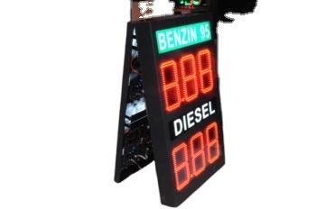 China LED Gas Price Sign with 8"-32" Digit Height and 8.88/88.88/8.888/8.889/(8.889/10) Number Format for Customized Display for sale