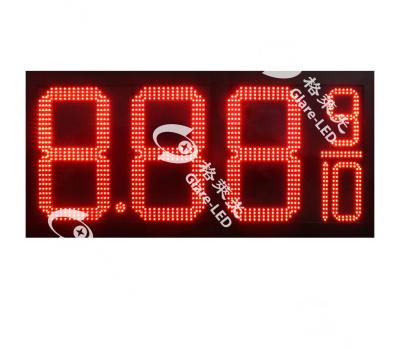 China LED Gas Price Sign with RS232 TCP/IP GSM Communication for Gas Station Display Board for sale