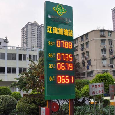 China 16inch LED Gas Price Sign with 2 Years Warranty Remote Content Management and High Sunscreen for Outdoor Gas Stations for sale