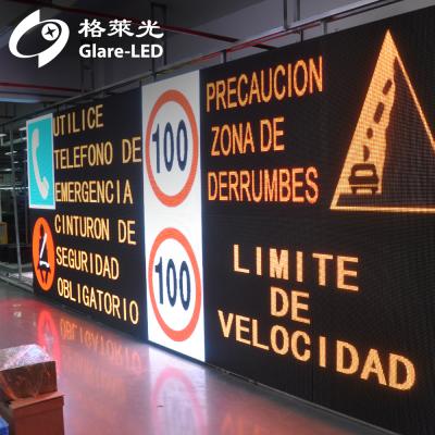 China Tableros de mensajes electrónicos de tráfico de matriz completa tricolor con opción de doble color en venta
