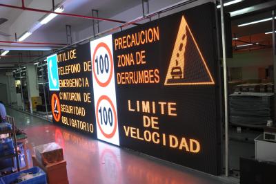 China Pantalla de pantalla LED de señales de carretera con tamaño de panel 16 * 8 y tono de píxeles de 31,25 mm en venta