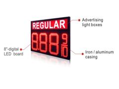 olieprijsbord voor benzinestation led pomp topbord gaswisselaar led pomp topper gasprijs display
