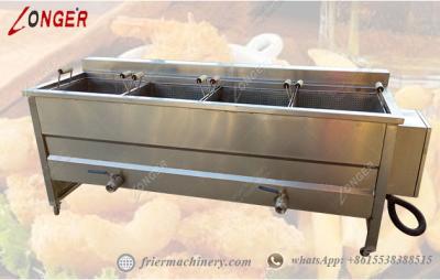 China 200kg/h 4 basket commercial deep fryer India for Sale for sale