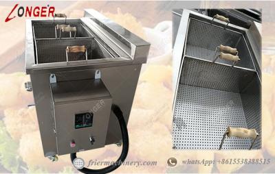 China Semi Automatic 4 Basket Commercial Deep Fryer India 100kg/h for sale