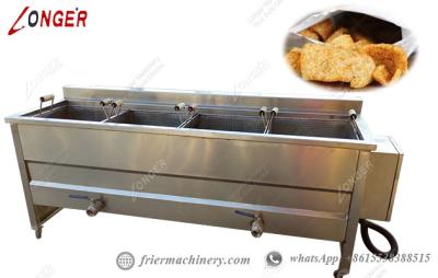 China Semi-automatic 4 basket frying machine for pork skin making for sale