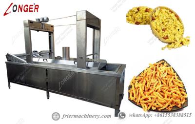 China 100kg/h Automatic Commerical Continuous namkeen Fryer Machine For Sale for sale