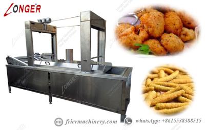 China 100kg/h Small Scale Continuous Frying Machine For Snack Food  Making Costs for sale