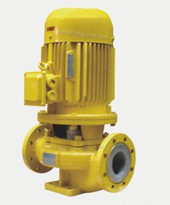 China GBF Vertical fluorine plastic lined pipeline chemical centrifugal pump corrosive resistance pump for sale