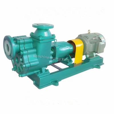 China FZB steel lined Fluorine plastic  self priming pump corrosion resistant pump for sale