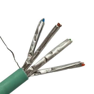 China Pure Copper Fireproof Cat 6A LAN Cable 23AWG 4 Pair UFTP LSZH Network Cable for sale