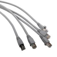 China 28awg Copper Patch Leads 4Pair Shielded FTP Cat5e Patch Cable for sale