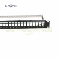 China Blank FTP Keystone Jack Patch Panel Cat5e Cat6 Cat6a Patch Panel 24 Port for sale