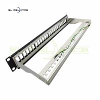 China Blank FTP Keystone Jack Patch Panel Cat5e Cat6 Cat6a Patch Panel 24 Port for sale