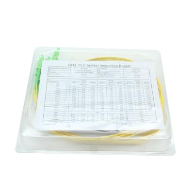 China Low PDL Fiber PLC Splitter 1x12 SC APC ABS Box PLC Splitter for sale