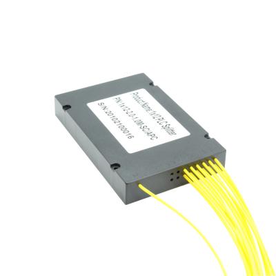 China Low PDL Fiber PLC Splitter 1x12 SC APC ABS Box PLC Splitter for sale