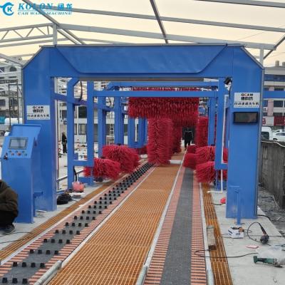 China Kolon Low Maintenance Double belt Conveyor Car Wash Equipment 36M 16brushes for sale