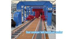Kolon Low Maintenance Double belt Conveyor Car Wash Equipment 36M 16brushes
