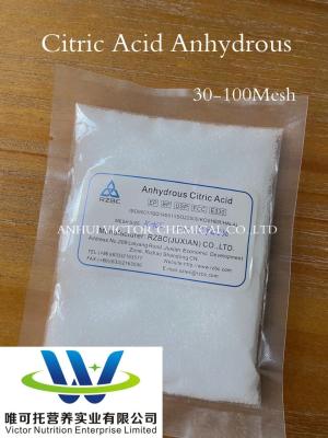 中国 認証 BRC Monohydrate/Anhydrous Citric Acid for Nutritional Food Additive 栄養食品添加物として使用する無水リン酸 販売のため