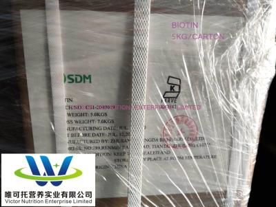 China Papierverpakkingsmateriaal Biotine 98% Vitamine H Vitamine B7 D-Biotine CAS nr. 58-85-5 Te koop