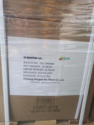 China Papierverpakkingsmateriaal Biotine 98% Vitamine H Vitamine B7 D-Biotine CAS nr. 58-85-5 Te koop