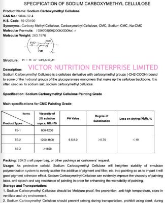Cina 25 kg/sacco/tamburo CMC di carbossimetilcellulosa con numero CAS competitivo 9004-32-4 in vendita