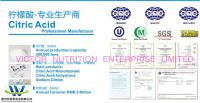 China Citric Acid Anhydrous/Monohydrate/Mono for Plaster Customized Request Nutritional Value for sale
