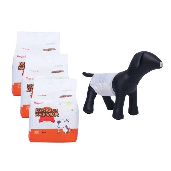 Quality Soft Eco Friendly Disposable Pet Diaper Non Woven Fabric XL Male Dog Diapers for sale