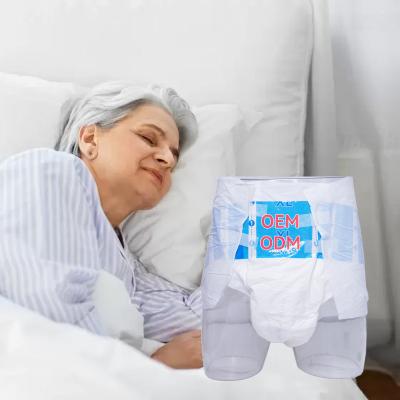 China USA Fluff Pulp Double Elastic Leg Cuff Adult Disposable Diaper Anti Side Leak Incontinence Briefs for sale
