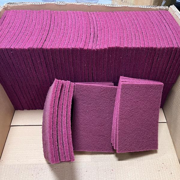 Quality 4x6 Inch Abrasive Non Woven Hand Pad 9mm Thick Coarse For Heavy Duty Cleaning for sale