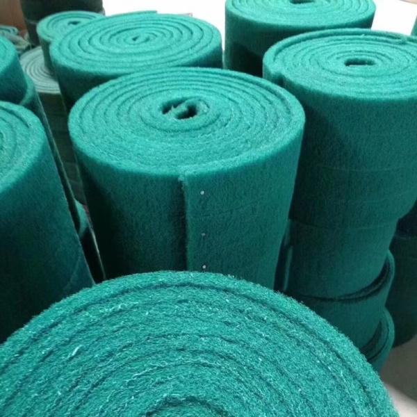 Quality Green Non Woven Abrasive Roll Sandpaper 15mm 80 Grit For Metal Wood for sale