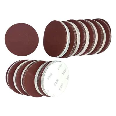 China Red Zirconia Alumina Abrasive Sanding Disc 320 Grits With Hook Loop Custom for sale