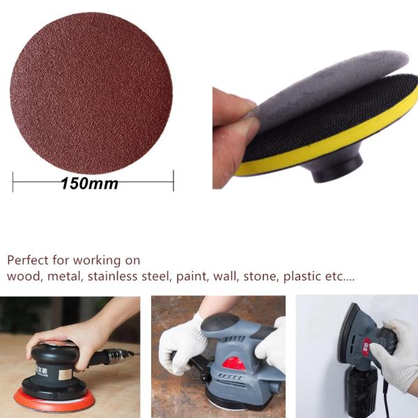 Quality Hook And Loop Abrasive Sanding Disc Sandpaper Sheets For Surface Polishing 125 for sale
