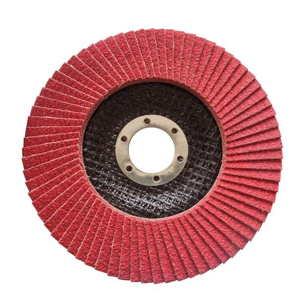 Quality 125x22mm 5inch Ceramic Abrasive Flap Disc Wheel For Polishing Stainless Steel for sale