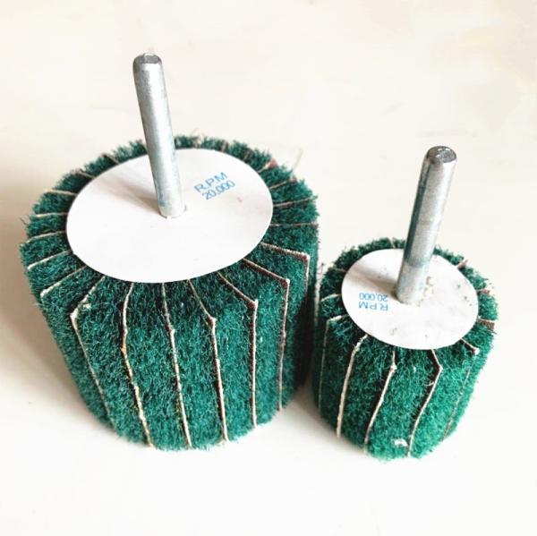 Quality Green Shaft Grinding Flap Wheel Discs 20mm 25mm 30mm 40mm 50mm 60mm 80mm 100mm for sale