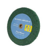 Quality Green Non-woven Abrasive Pad 150mm with 13mm Thickness for Polishing Steel and for sale