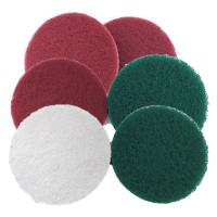Quality Nylon Scouring Pad Medium Hardness 8mm Thick Hook Loop Abrasive Disc OEM Sanders for sale