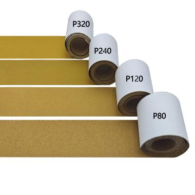 China Abrasive Roll Yellow Abrasive Sandpaper Coated Ceramic Abrasive Sandpaper Roll for Polishing for sale