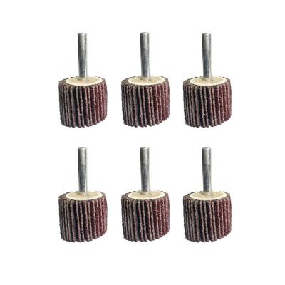 China 20*25*6 Abrasive Cloth Flap Wheel Grinding Head, with Handle and Impeller for sale