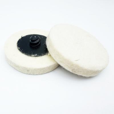 China 2 Inch Compressed Wool Fabric Quick Change Disc Roll Lock Surface Conditioning Buffing Pads for Polishing and Buffing Projects for sale