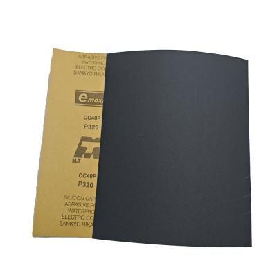 China Wet Dry 230*280mm Black Silicon Carbide Sandpaper sheet for Hand Sanding for sale