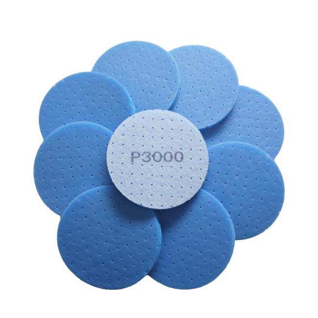 High Density Blue Round Sponge Abrasive Disc Anti Clog Sponge Sand Pad ...