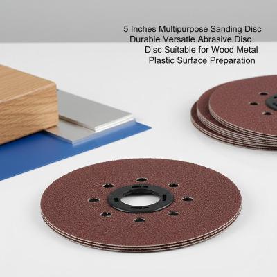 China 5 Inches Multipurpose Sanding Disc Durable Versatile Abrasive Disc Suitable for Wood Metal Plastic Surface Preparation for sale