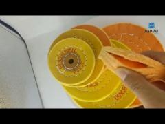 3 inch uncombed loose cotton buffing wheel for high shine polishing metal automotive