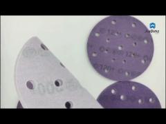 oem 49 hole ceramic alumina abrasive sanding disc 6 inch 100 grit