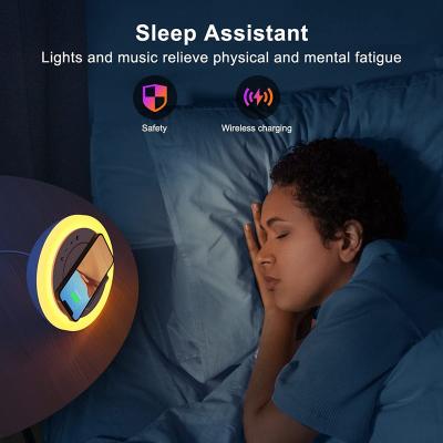 Cina luce notturna di carico senza fili multicolore 10W con l'altoparlante di Bluetooth in vendita