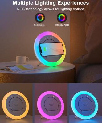 Cina luce notturna di carico senza fili multicolore 10W con l'altoparlante di Bluetooth in vendita