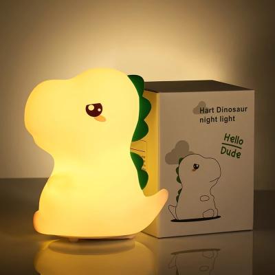 Cina Lampada cambiante di notte di colore portatile del dinosauro 9.4cm con USB ricaricabile in vendita