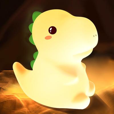 Cina Lampada cambiante di notte di colore portatile del dinosauro 9.4cm con USB ricaricabile in vendita